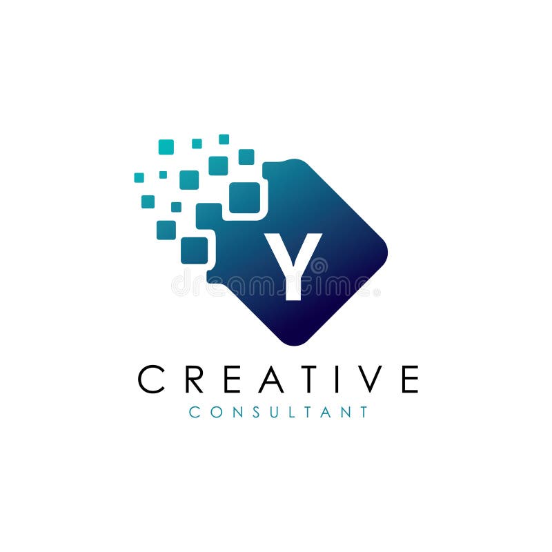 Digital-Pixel-Ypsilon Logo Vector Stock Abbildung - Illustration von ...