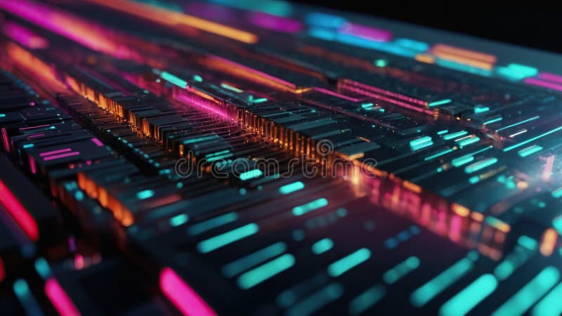 Digital Pixelated or Bit Patterns Symbolizing Data and Communication ...