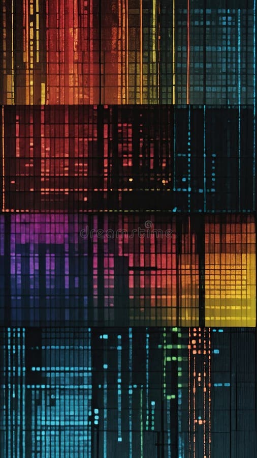 Digital Pixelated or Bit Patterns Symbolizing Data and Communication ...