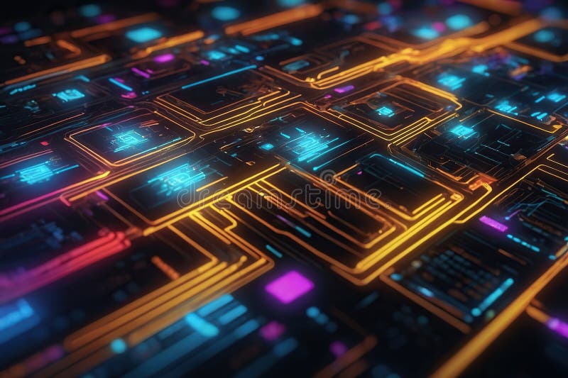 Digital Pixelated Or Bit Patterns Symbolizing Data And Communication Stock Image Image Of