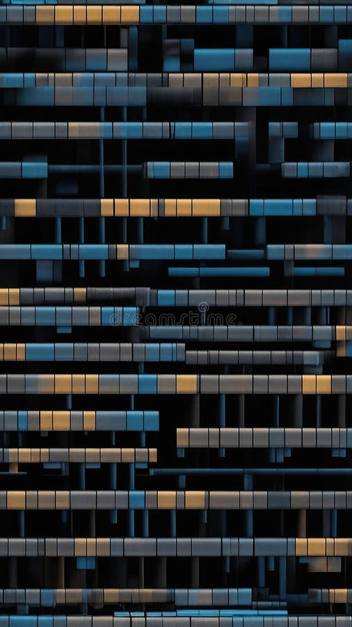 Digital Pixelated or Bit Patterns Symbolizing Data and Communication. Stock Illustration ...