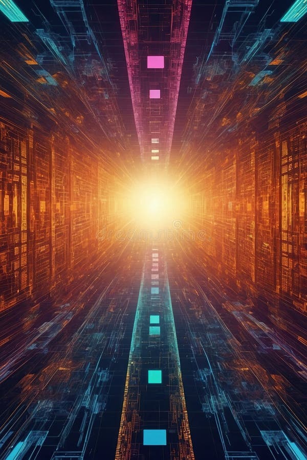 Digital Pixelated or Bit Patterns Symbolizing Data and Communication ...