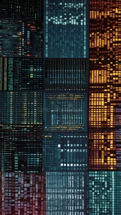 Digital Pixelated or Bit Patterns Symbolizing Data and Communication ...