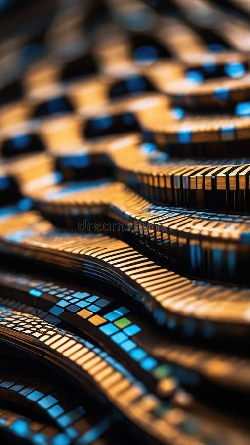 Digital Pixelated or Bit Patterns Symbolizing Data and Communication ...