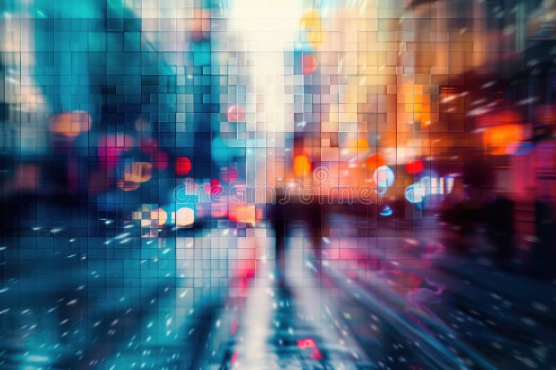Digital Pixelation Abstract Effect on a Modern Background. Generative ...