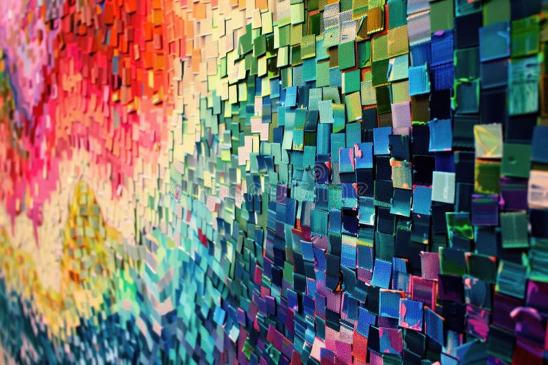 Digital Pixelation Abstract Effect on a Modern Background. Generative ...