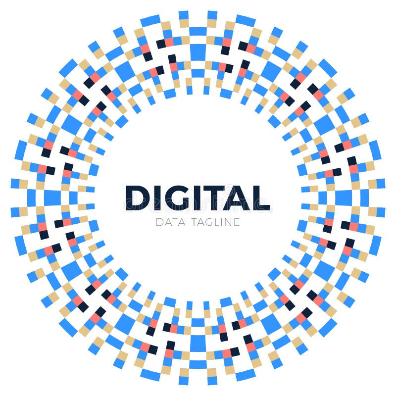 Digital Circle Logo Design. Creative Lines Circular Symbol Usable for ...