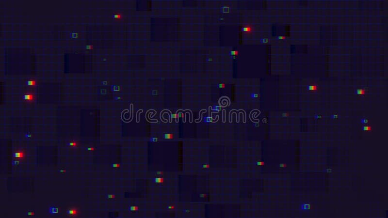 Digital Pixels with Glitch Effect on Black Screen Stock Footage - Video ...