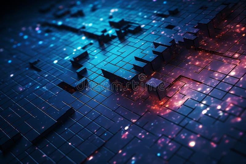 Digital Pixels Material Structure Background Stock Image - Image of ...