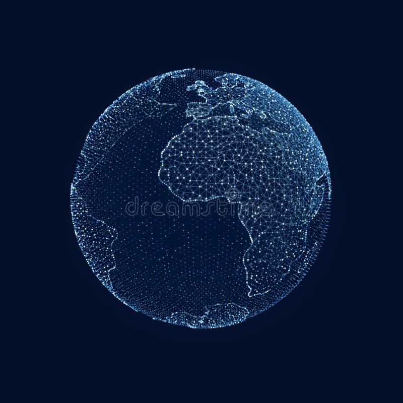 Digital planet earth. stock image. Image of international - 86332367