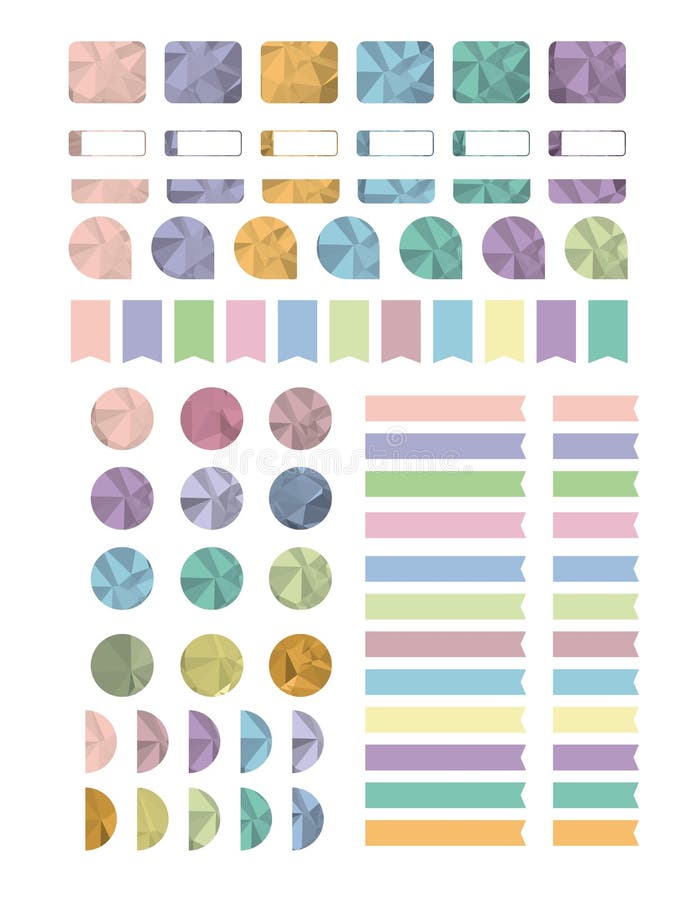 Digital Blank Planner Template Stock Illustration - Illustration of ...