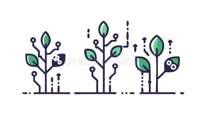 Digital Plants Growing with Tech Elements for Modern Agriculture ...