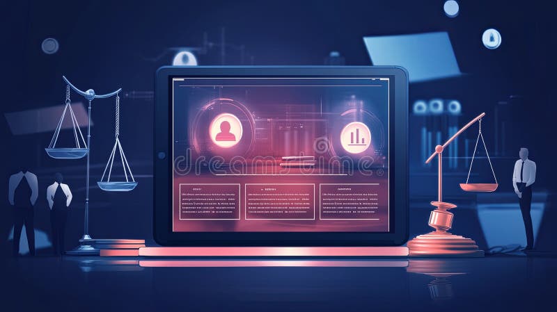 Digital Platform Displaying Client Testimonials Law Firm Tablet Screen ...