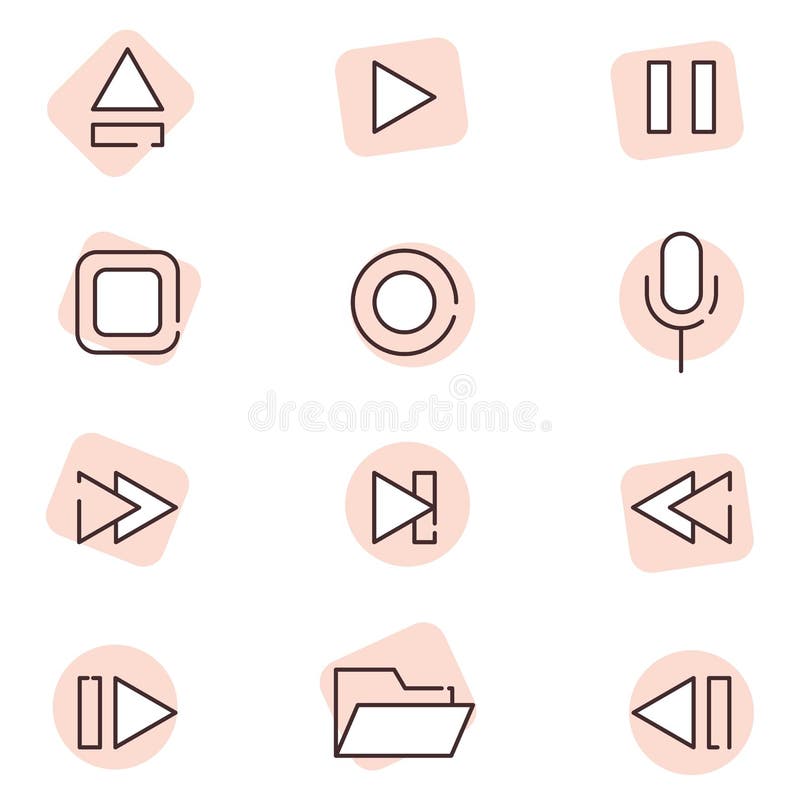 Digital play media, icon stock vector. Illustration of player - 259782395