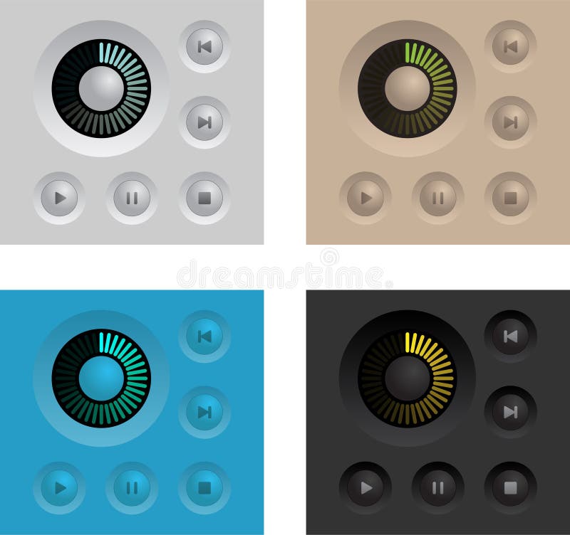 Digital player controls stock vector. Illustration of sign - 41071151