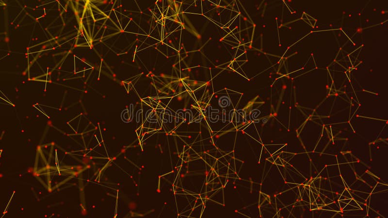 Digital Plexus of Glowing Lines and Dots. Network or Connection. 3d Rendering Stock Illustration ...