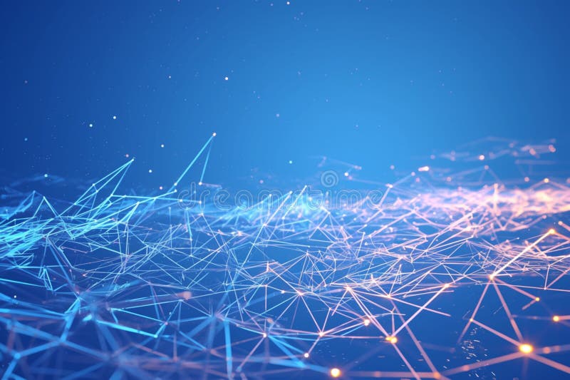 Digital Plexus Rendered in 3D, Creating Mesmerizing Abstract Backdrop ...