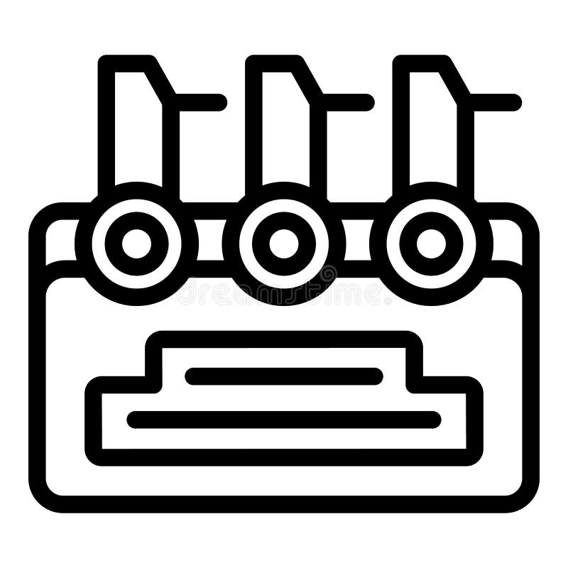 Digital Plotter Icon Outline Vector. Printer Machine Stock Vector ...