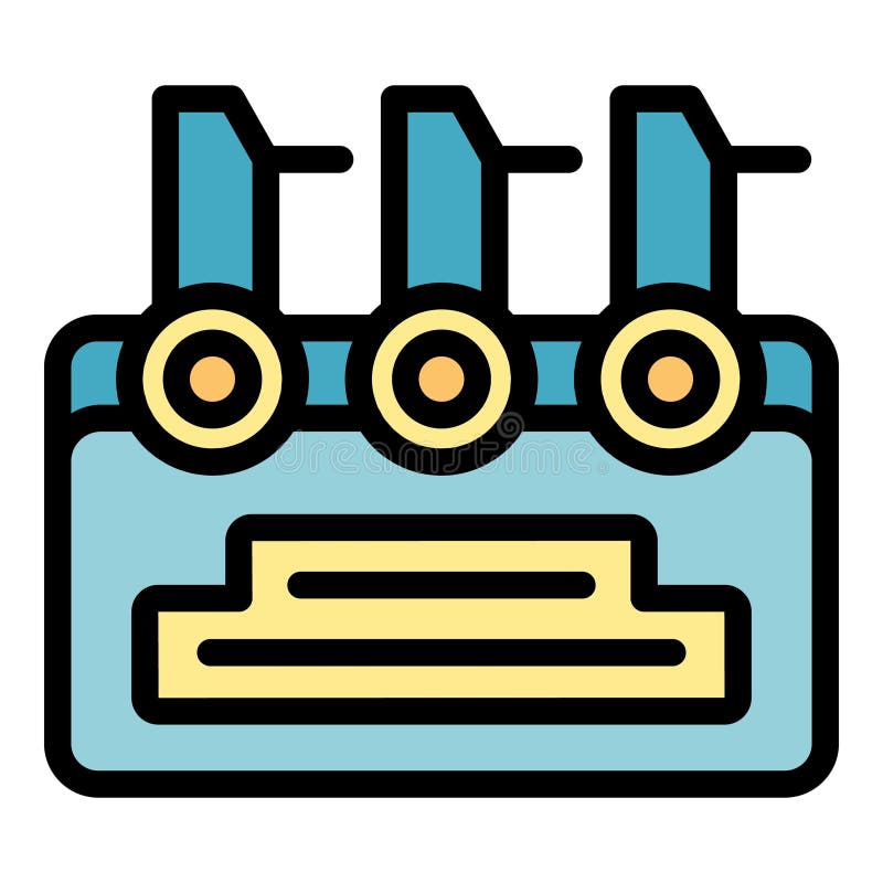 Digital Plotter Icon Vector Flat Stock Vector - Illustration of printer ...