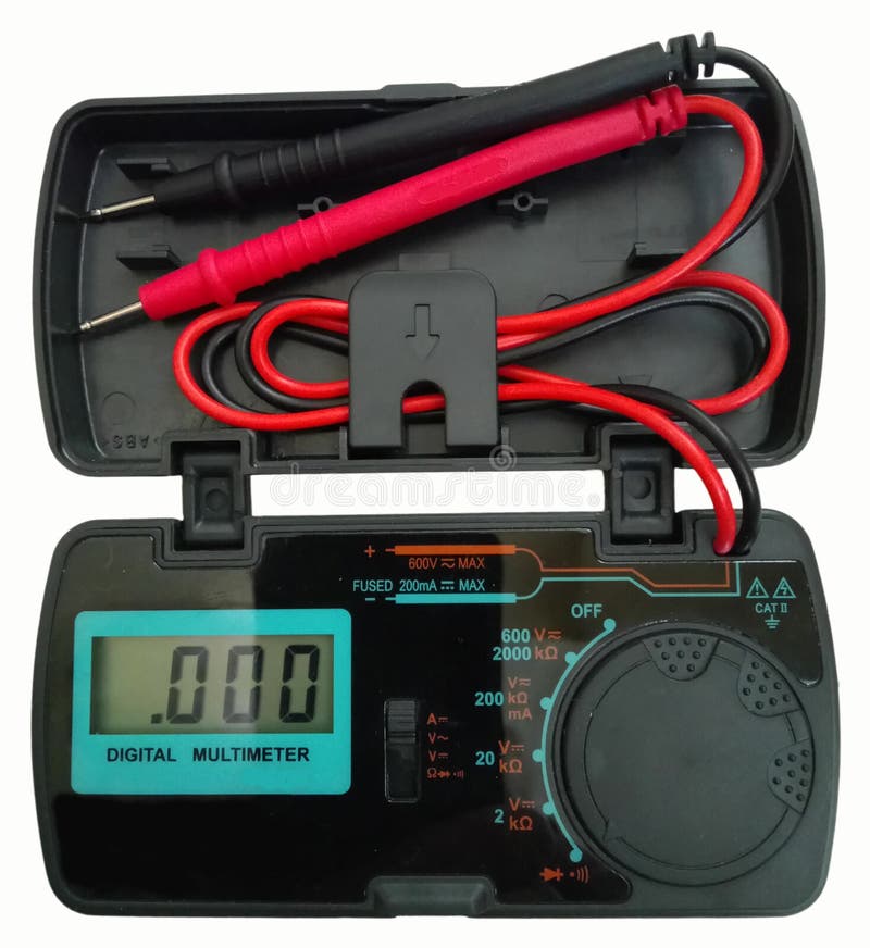Digital Pocket Multimeter in Case Stock Image - Image of wires, pocket ...