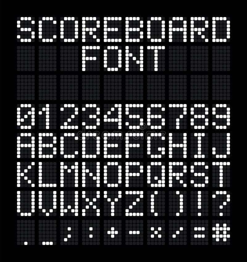 Digital Point Font for Scoreboards. Led Display Uppercase Letters ...