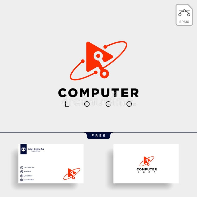 Digital Pointer Technology Creative Logo Template Vector Illustration ...