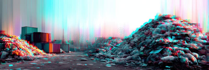 Digital Pollution Represented through a Glitch Art Effect on a Trash ...