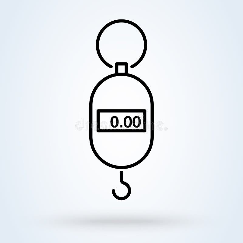 Digital Weighing Scale. Vector Simple Modern Icon Design Illustration ...
