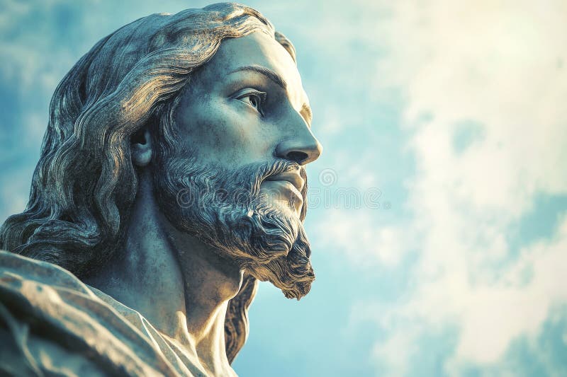 A Digital Portrait of Jesus Christ, Depicted with a Serene Expression ...