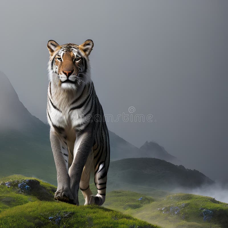 A Digital Portrait of a Mythical Creature, Combining Elements of ...