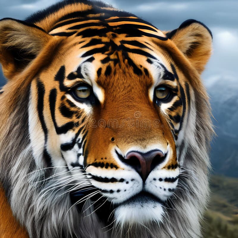 A Digital Portrait of a Mythical Creature, Combining Elements of ...