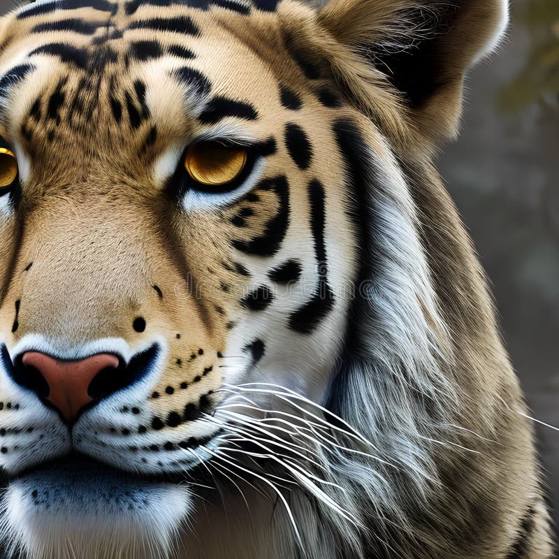 A Digital Portrait of a Mythical Creature, Combining Elements of ...