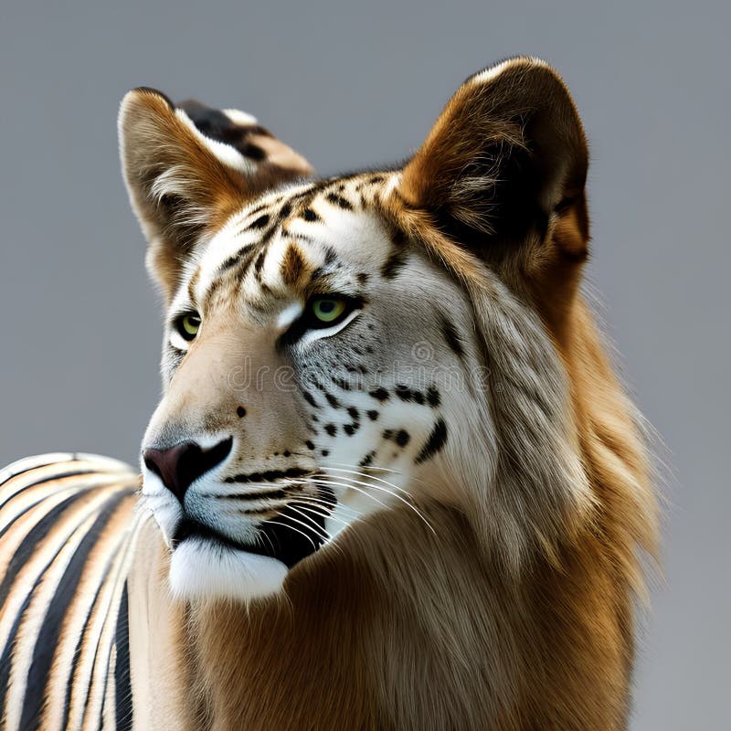 A Digital Portrait of a Mythical Creature, Combining Elements of ...