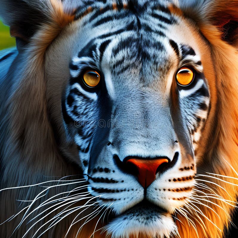 A Digital Portrait of a Mythical Creature, Combining Elements of ...