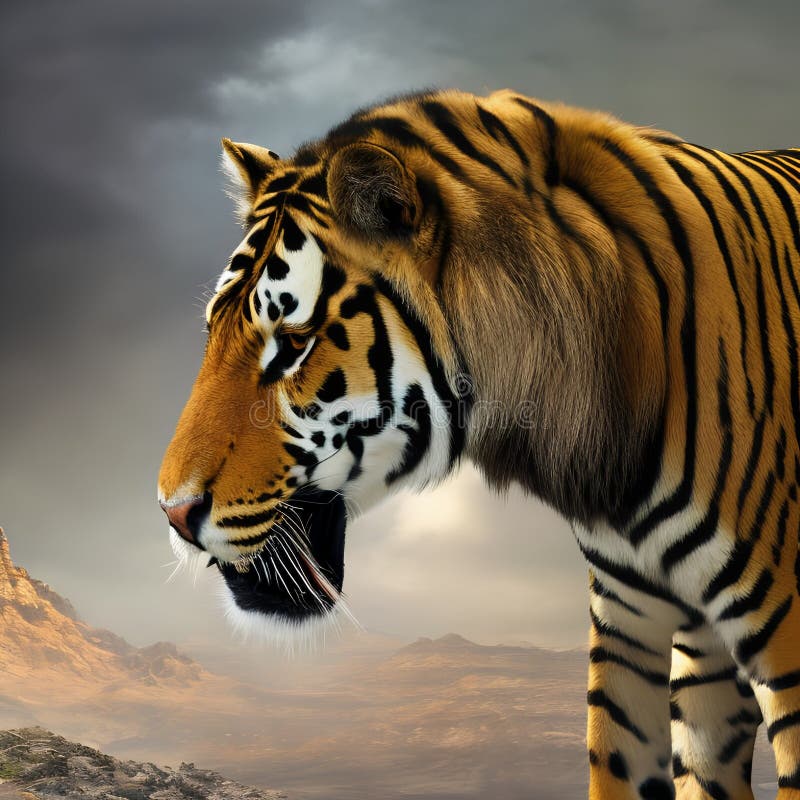 A Digital Portrait of a Mythical Creature, Combining Elements of ...