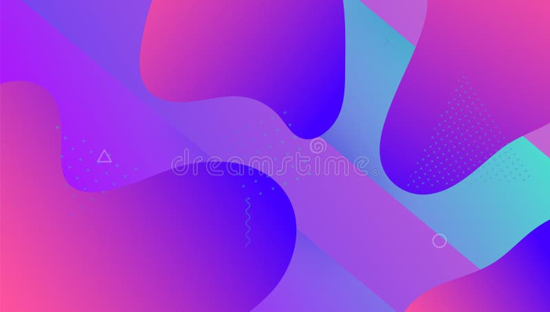 Digital Poster. Wavy Rainbow Flyer. Flat Landing Page Stock Vector ...