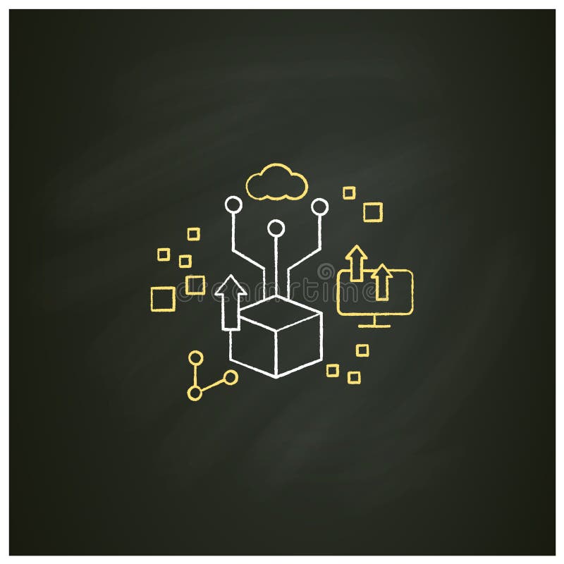 Digital Potential Chalk Icon Stock Vector - Illustration of computer ...