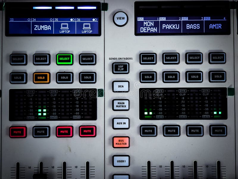 Digital Power Mixer Controller Setup Stock Photo - Image of power ...