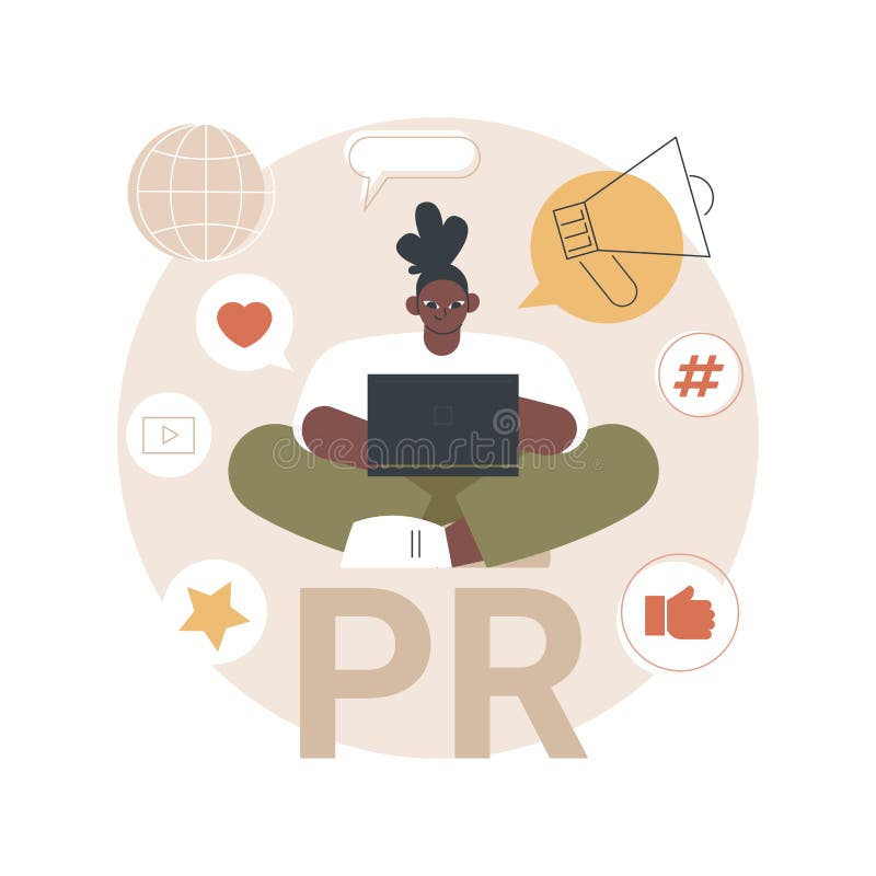 Digital PR Abstract Concept Vector Illustration. Stock Vector ...