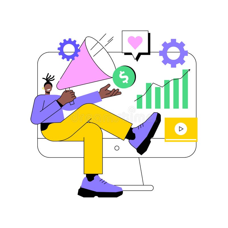 Digital PR Abstract Concept Vector Illustration. Stock Illustration ...