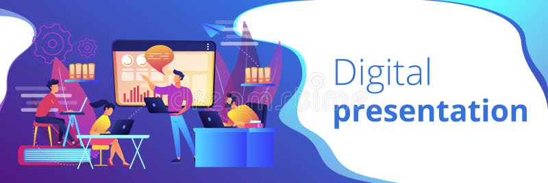 Digital Presentation Concept Banner Header. Stock Vector - Illustration ... Digital Presentation Concept Banner Header. Stock Vector - Illustration ...