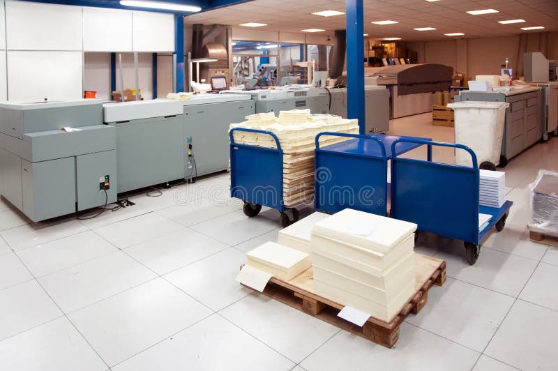 Printing Machine: Digital Web Press Stock Image - Image of brochure ...