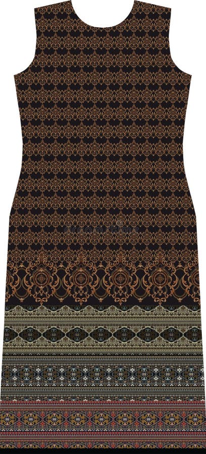 Digital Print Designs for Ladies Shirt Back New Stock Illustration ...