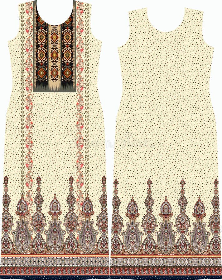 Digital Print Designs for Ladies Shirt Front and Back Stock ...