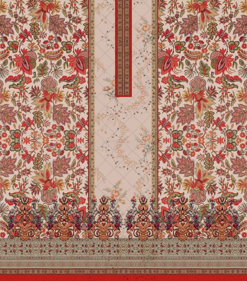 Digital Print Designs for Ladies Shirt Front New Stock Photo - Image of ...