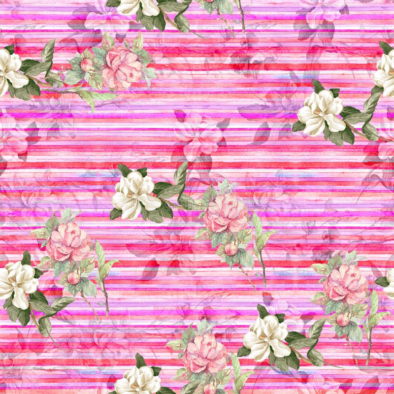 Digital Print Flower Pattern Design Stock Illustration - Illustration ...