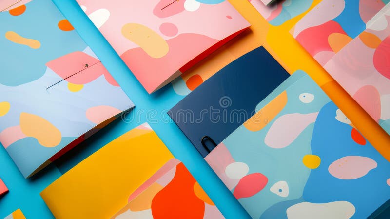 Digital Print Portfolio Folders for Modern Style Stock Illustration ...