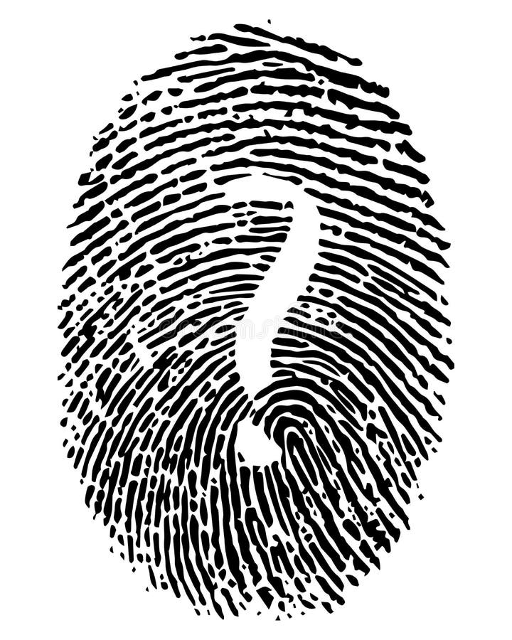 Digital Print and Question Mark Stock Vector - Illustration of hand ...