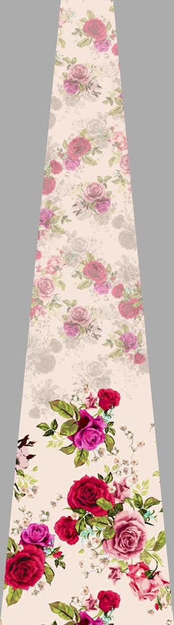 Digital Printed Kalli Design with Flower Pattern Stock Illustration ...