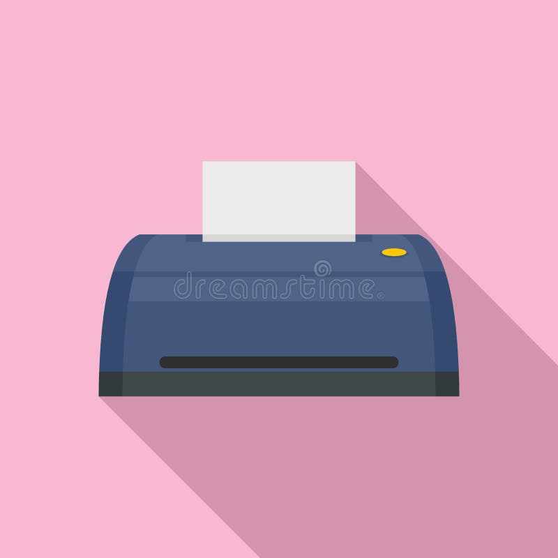 Digital Printer Icon, Flat Style Stock Illustration - Illustration of ...
